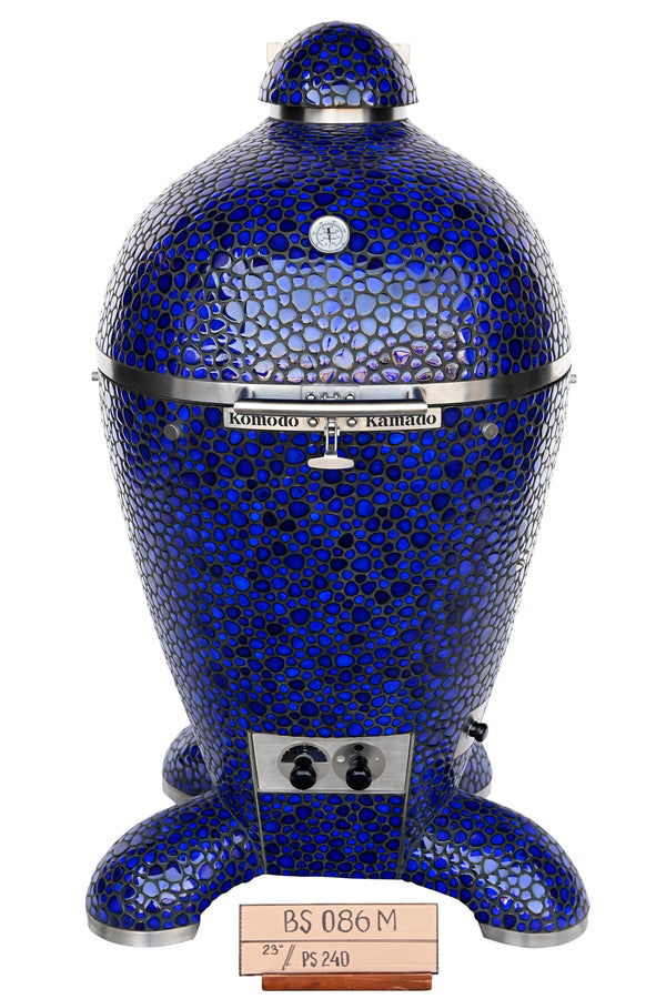23" Ultimate, Kamado Grill, Mixed Cobalt Blue Pebble BS086M (In Stock ...