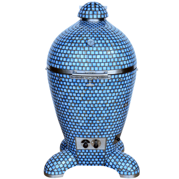 23" Ultimate, Light Terra Blue Kamado Grill BU895P - KomodoKamado